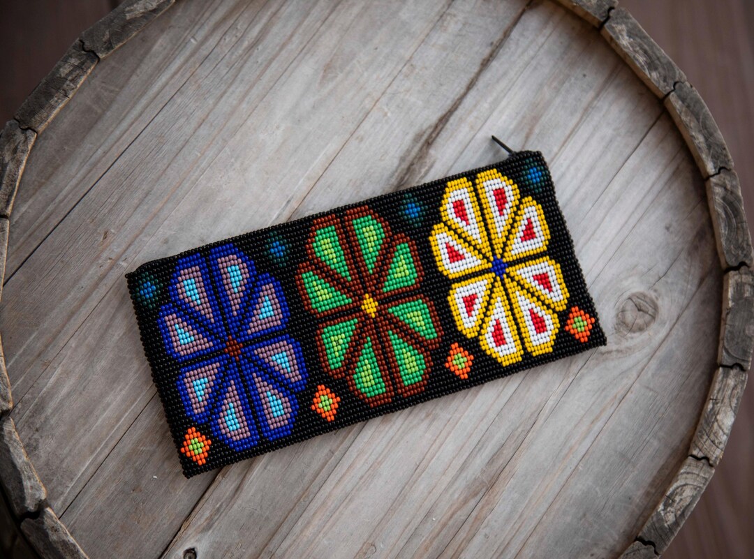 Indigenous Beaded Bag, Beaded Makeup Bag, Coin Bag, Indigenous Product ...