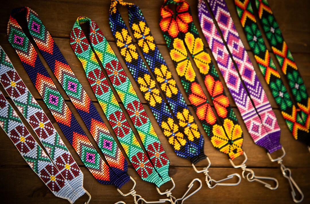 Indigenous Beaded Key Holder, Handbeaded Keychain, Loom Made, Huichol ...