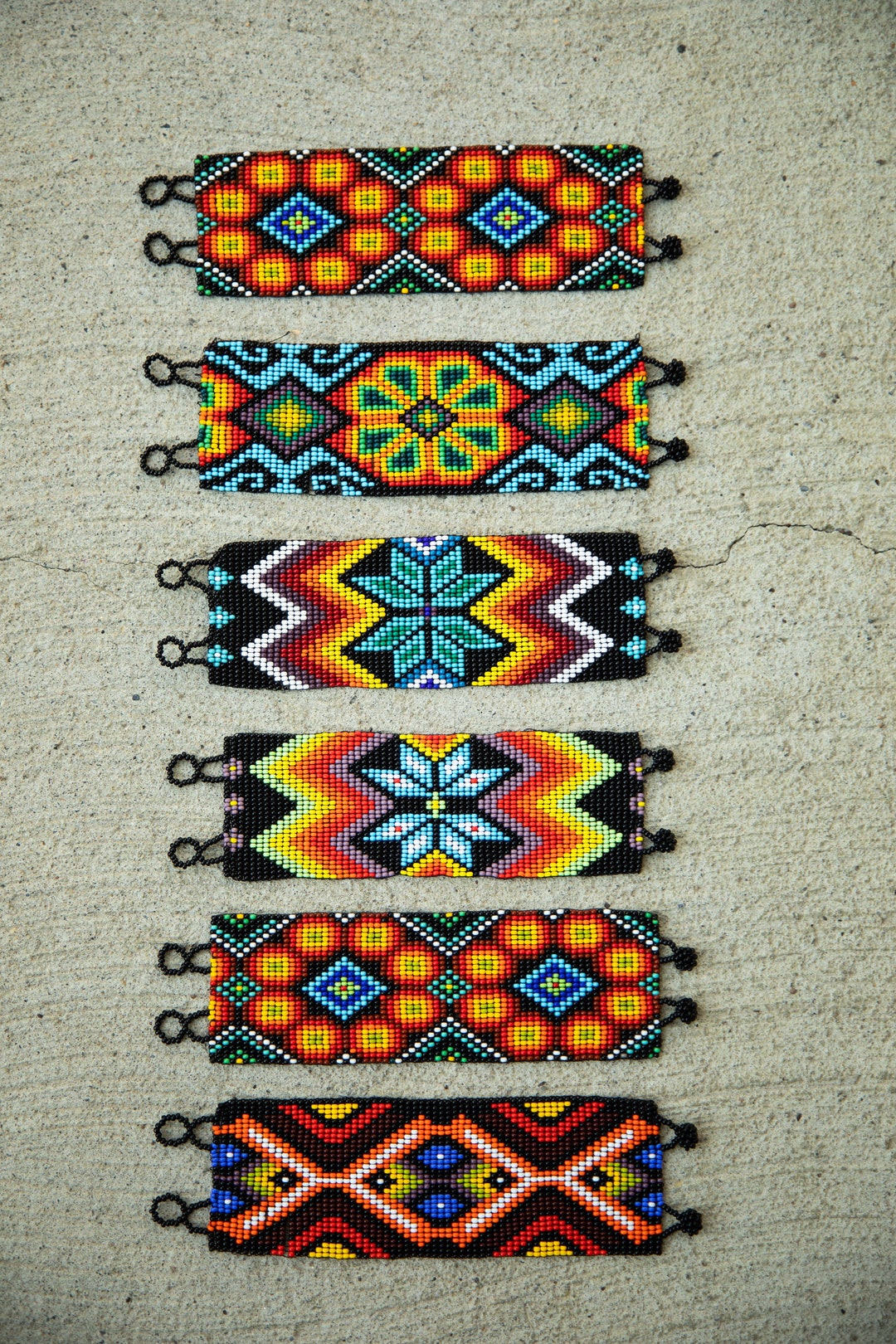 Indigenous Loom Beaded Bracelet, Huichol Bracelet, Tribal Bracelet ...