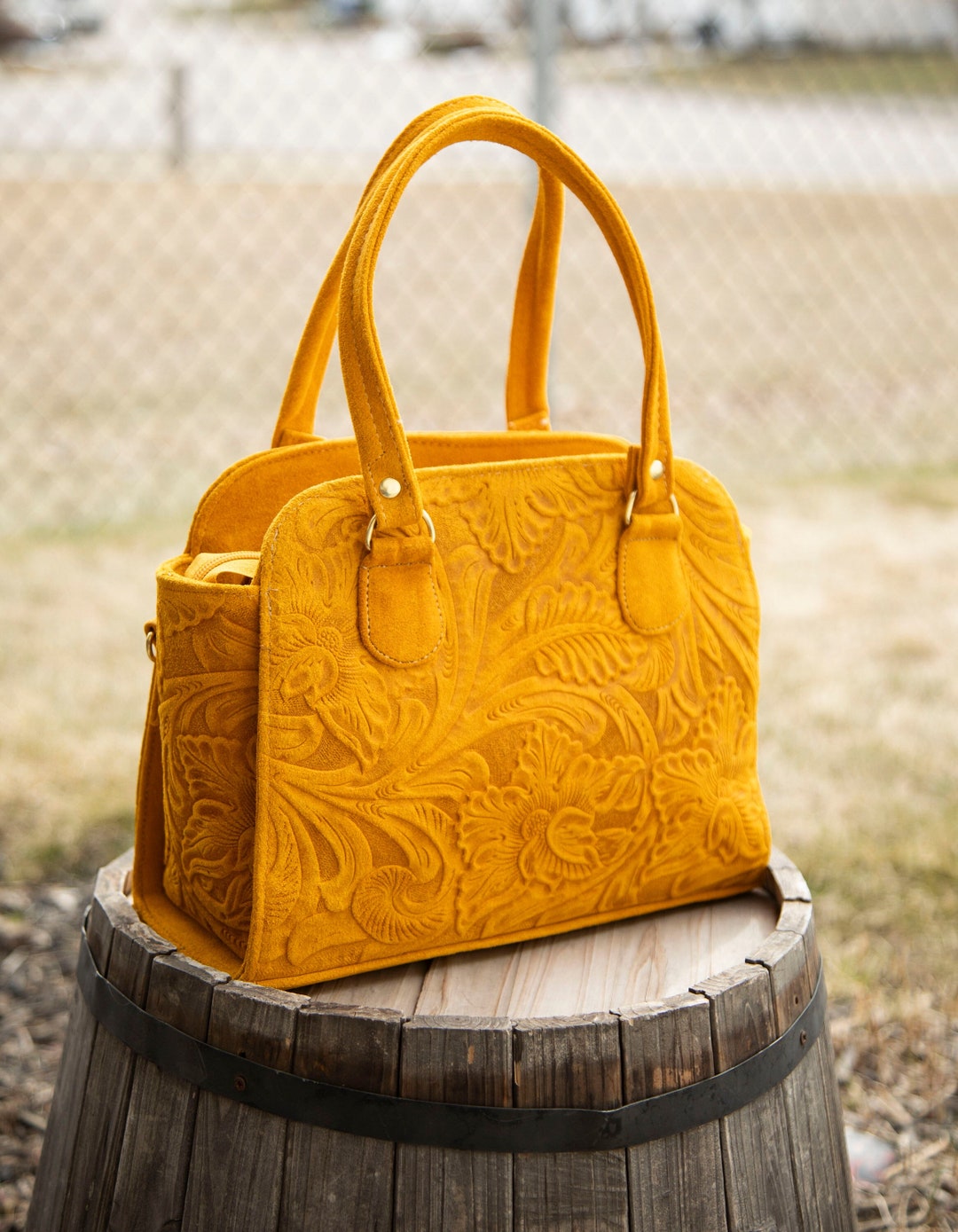 Handmade Ethnic Leather Purse, Genuine Leather Bag, Mexican Crossover ...