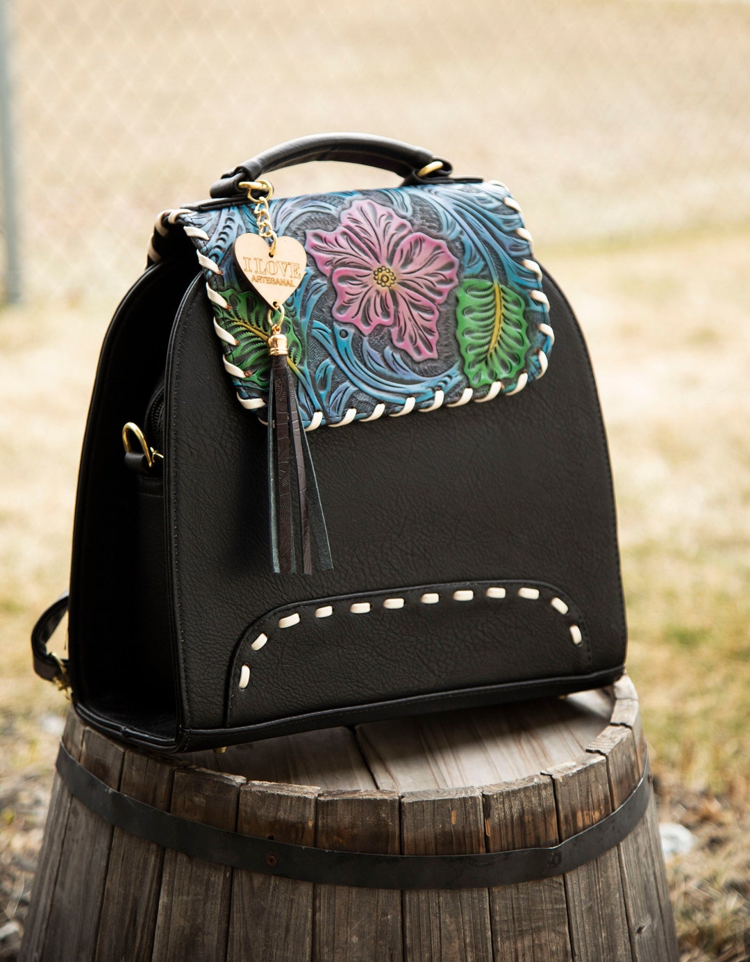 Ethnic Handmade Leather Backpack, Indigenous Product, Mexican Handmade ...