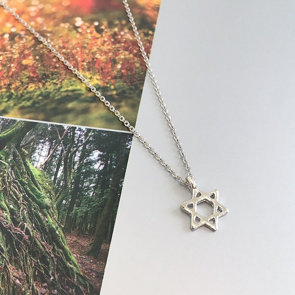 Six Pointed Star Necklace - Etsy