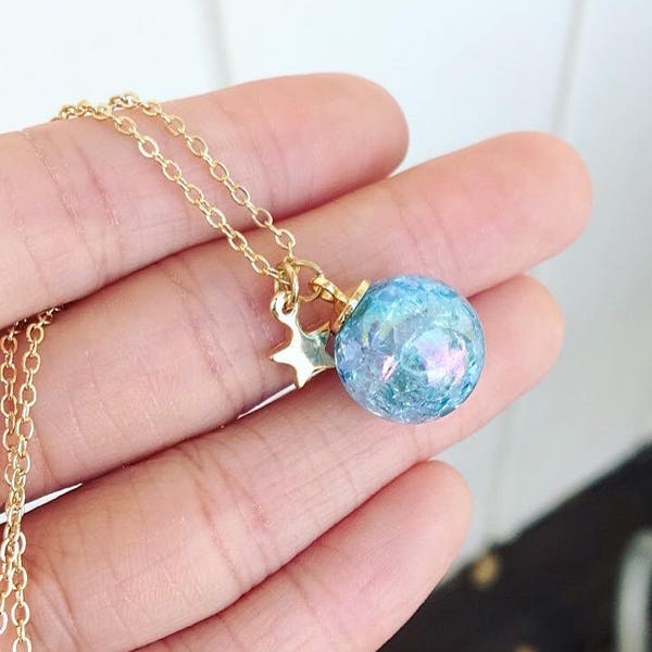 Crystal Ball Necklace - Etsy
