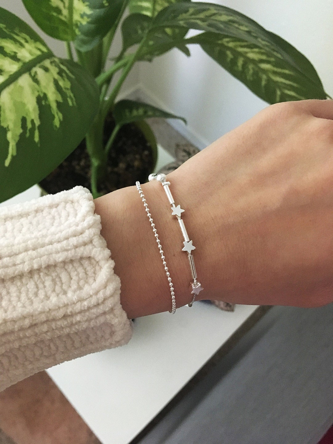 Star Strand Bracelet/ Layered Bracelet/ Dainty Jewelry/ Silver - Etsy