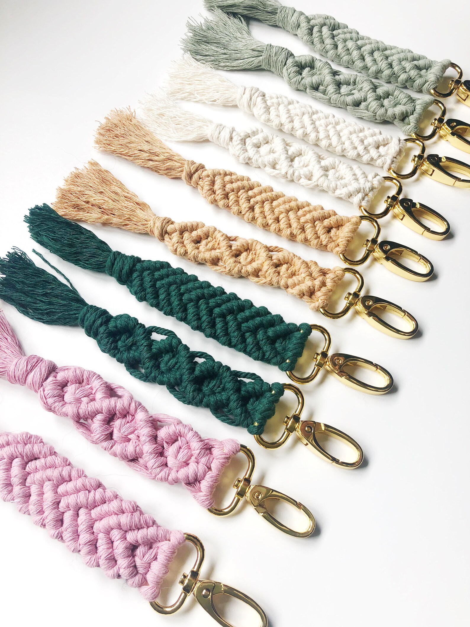 Macrame Keychain Macrame Key Fob Boho Keychain | Etsy