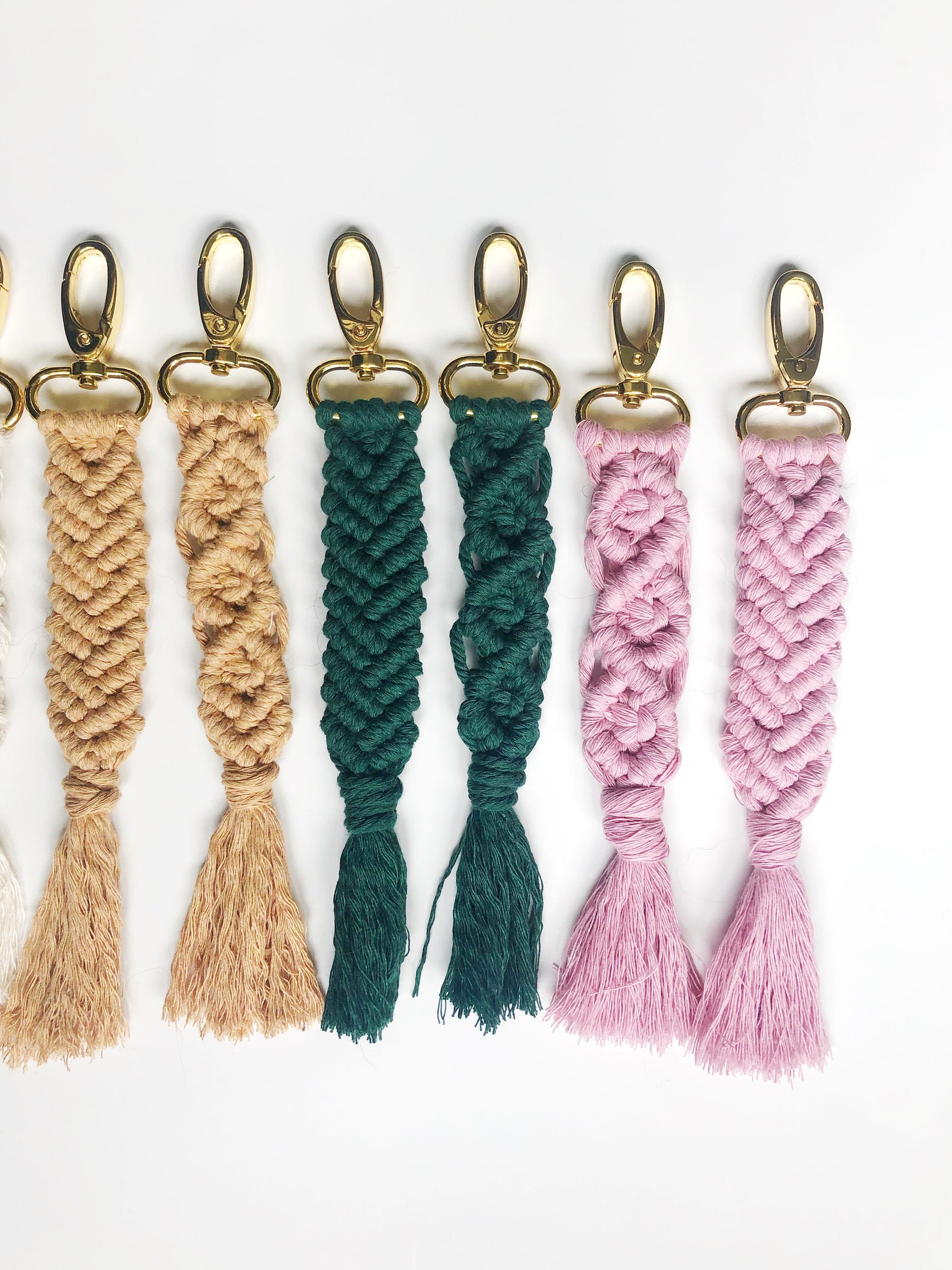 Macrame Keychain Macrame Key Fob Boho Keychain | Etsy