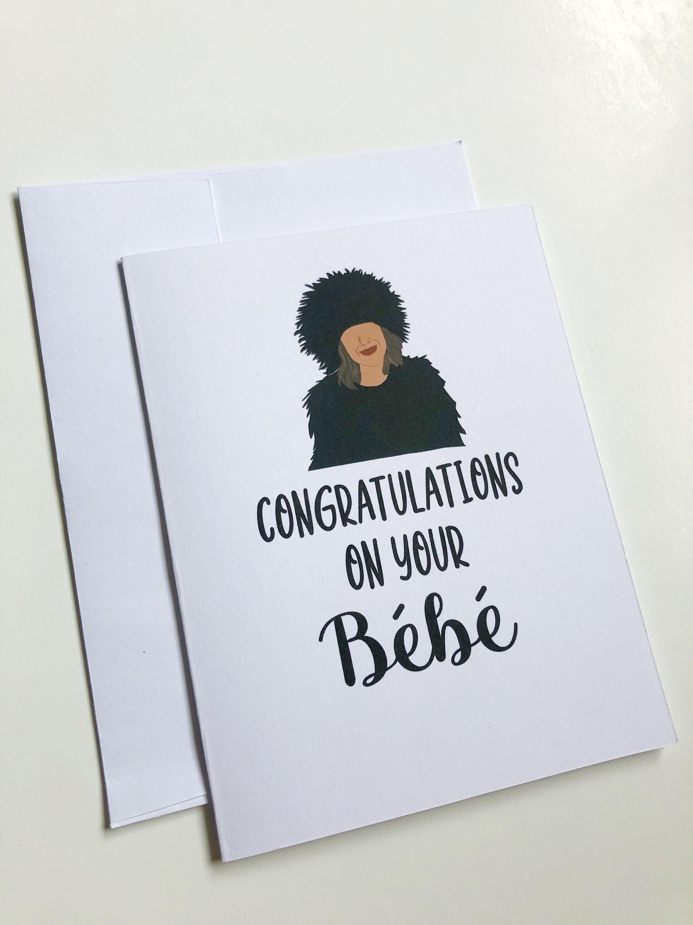 Moira Rose Card Baby Card Congratulations on Your Bebe - Etsy Canada