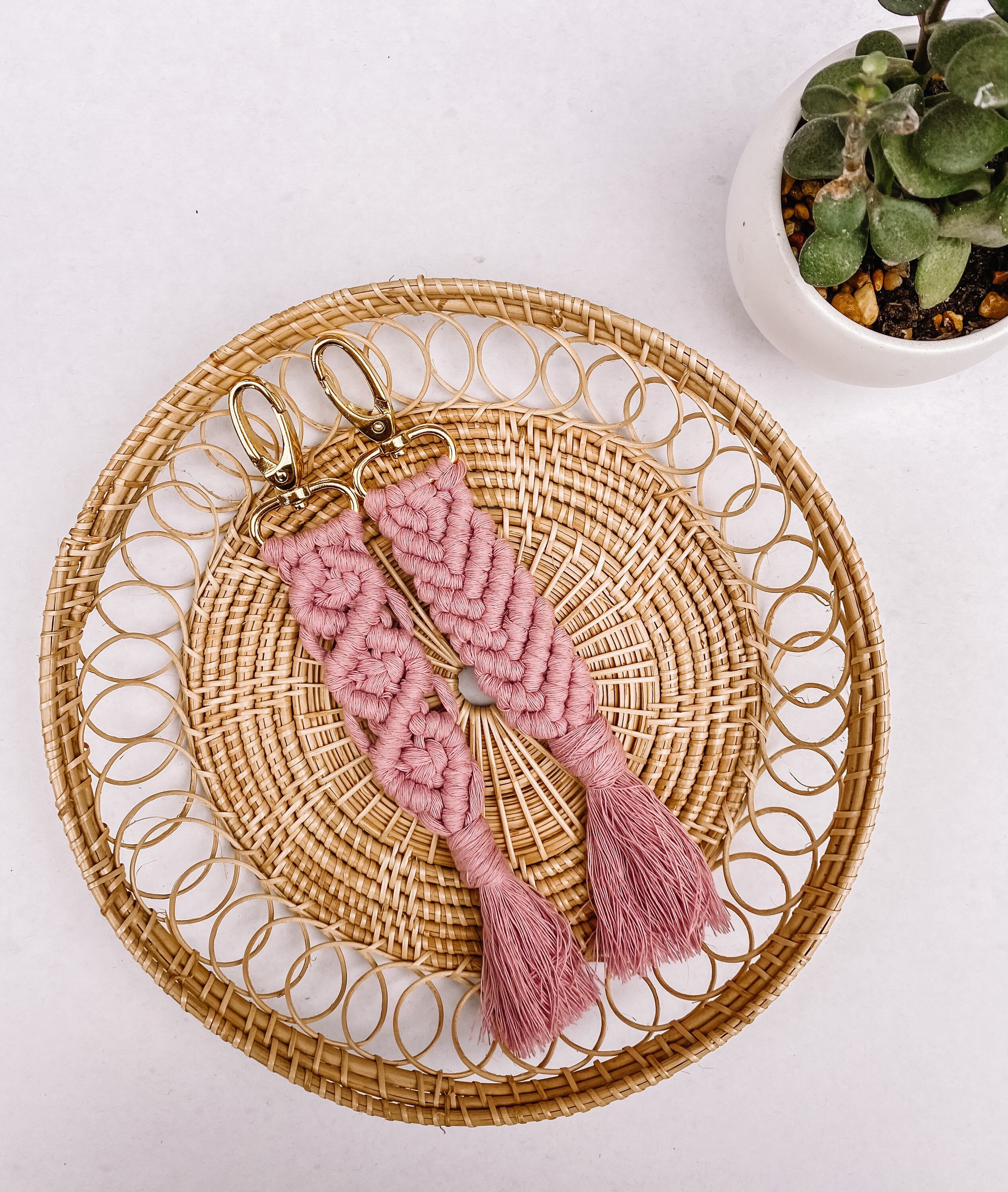 Macrame Keychain Macrame Key Fob Boho Keychain | Etsy