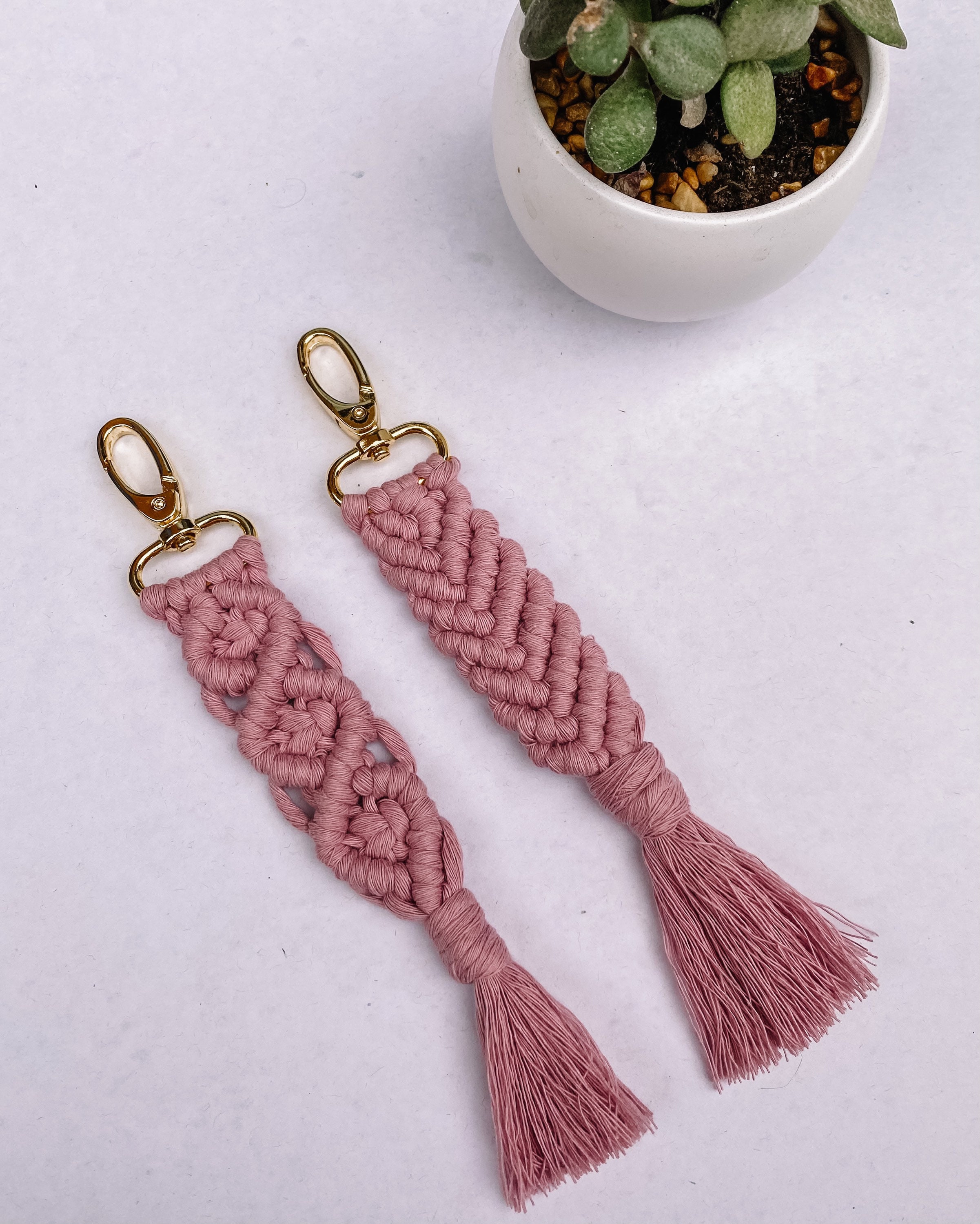 Macrame Keychain Macrame Key Fob Boho Keychain Etsy