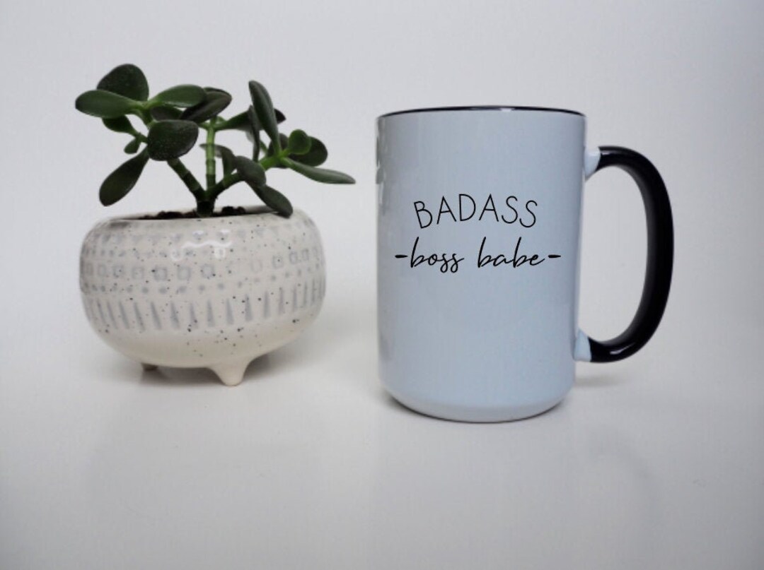 Badass Boss Babe Boss Babe Mug Boss Babe Funny Mug - Etsy