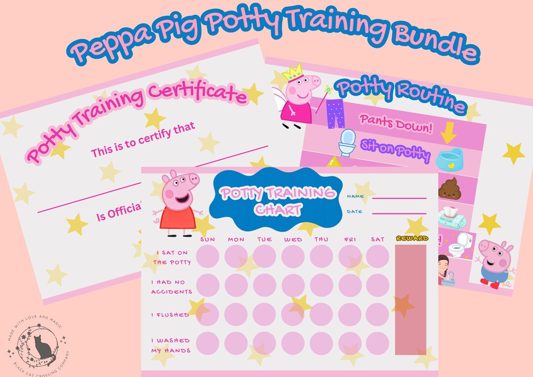 Printable Peppa Pig Potty Training Chart Bundle - Etsy UK