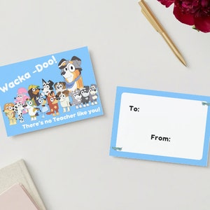 Teach Appreciation Card Bluey Inspired - Etsy