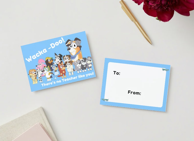 Teach Appreciation Card Bluey Inspired - Etsy