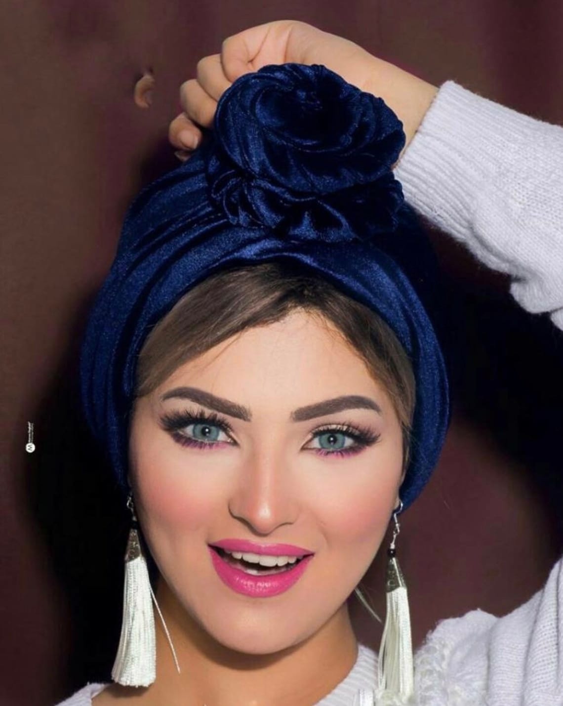 Flower Design Velvet Turban Women Turban Chemohat - Etsy