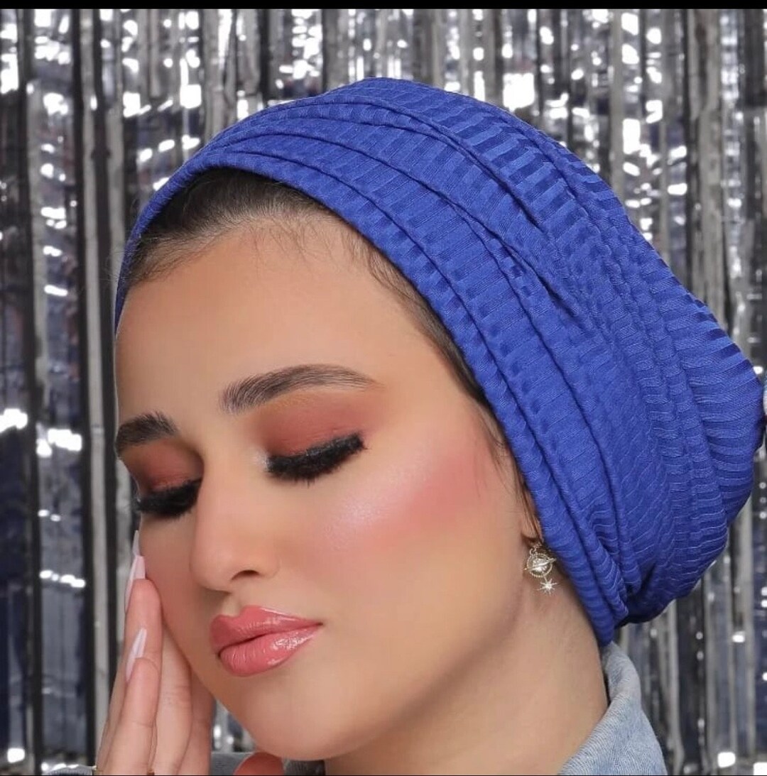 Two Pieces Scotch Lock Stripped Soft Cotton Turban. - Etsy