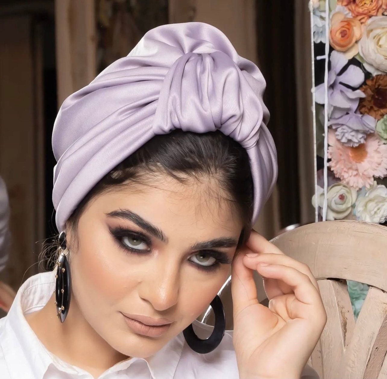 Italian Satin Crown Design Women Turban Headband | Etsy