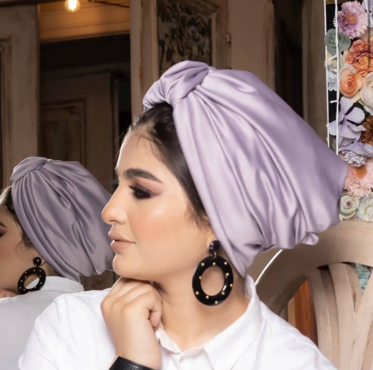 Italian Satin Crown Design Women Turban Headband | Etsy