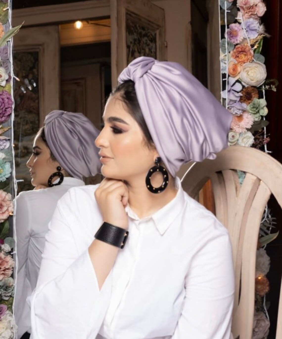 Italian Satin Crown Design Women Turban Headband | Etsy