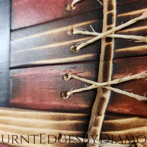 Wooden, Tattered, Stitched, American Flag, 24 X 13 - Etsy