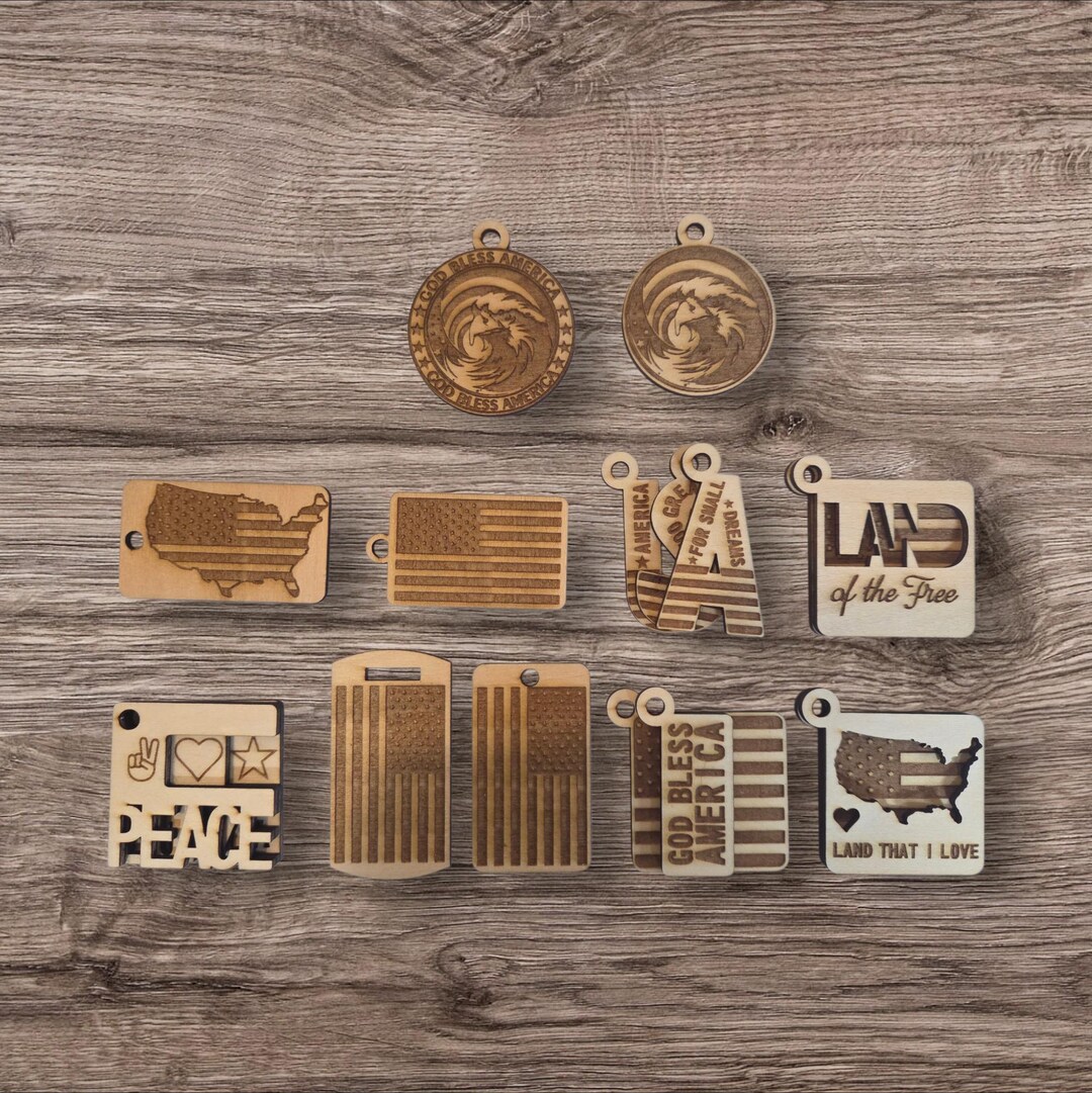 Laser Engraved USA Keychain Bundle - Etsy