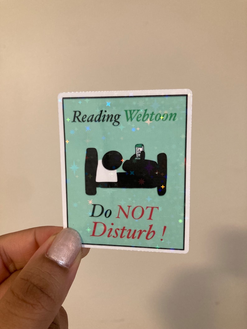 Reading Webtoons Do Not Disturb Sticker Scratchwater - Etsy