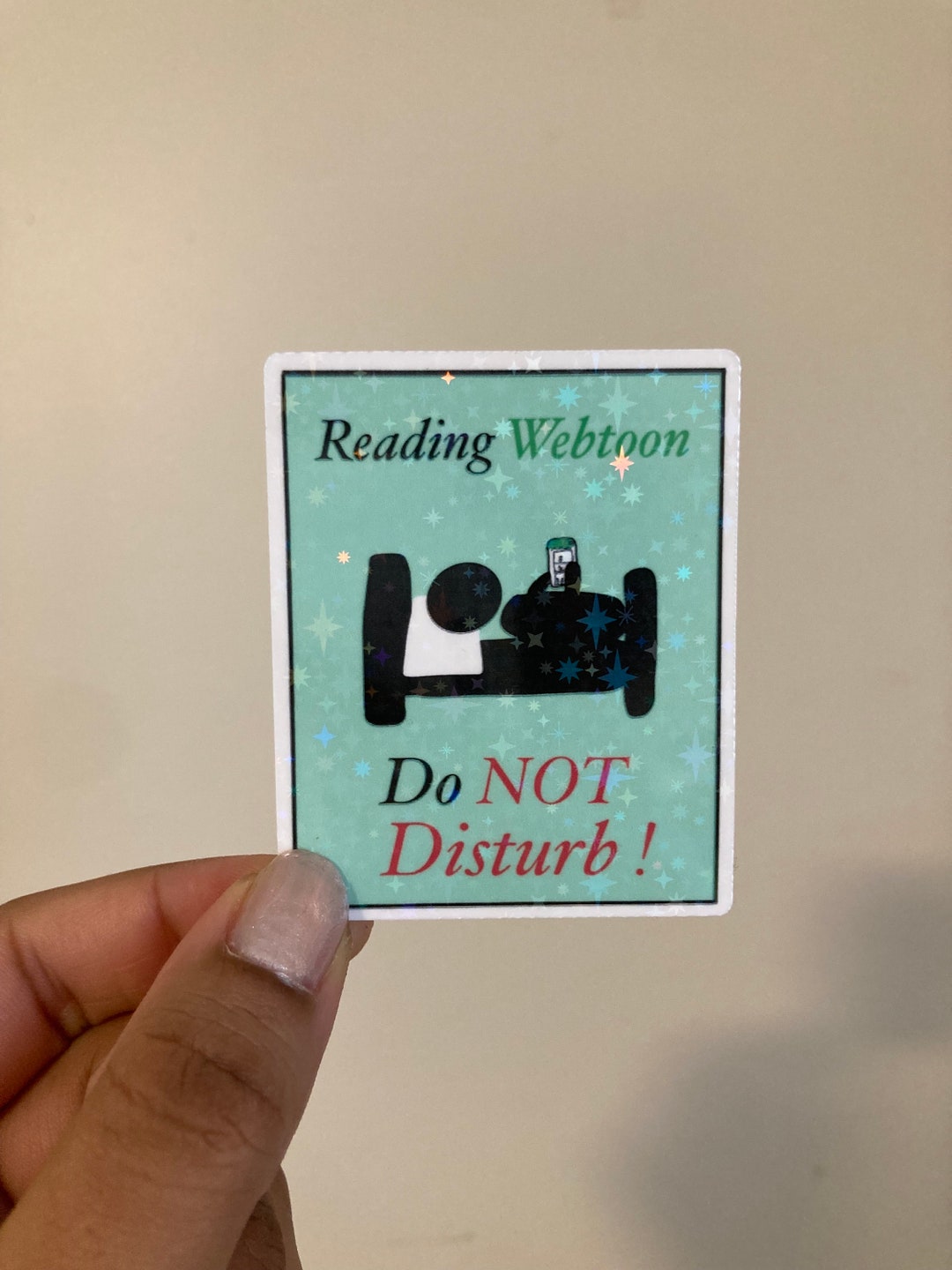 Reading Webtoons Do Not Disturb Sticker Scratch+water Resistant ...