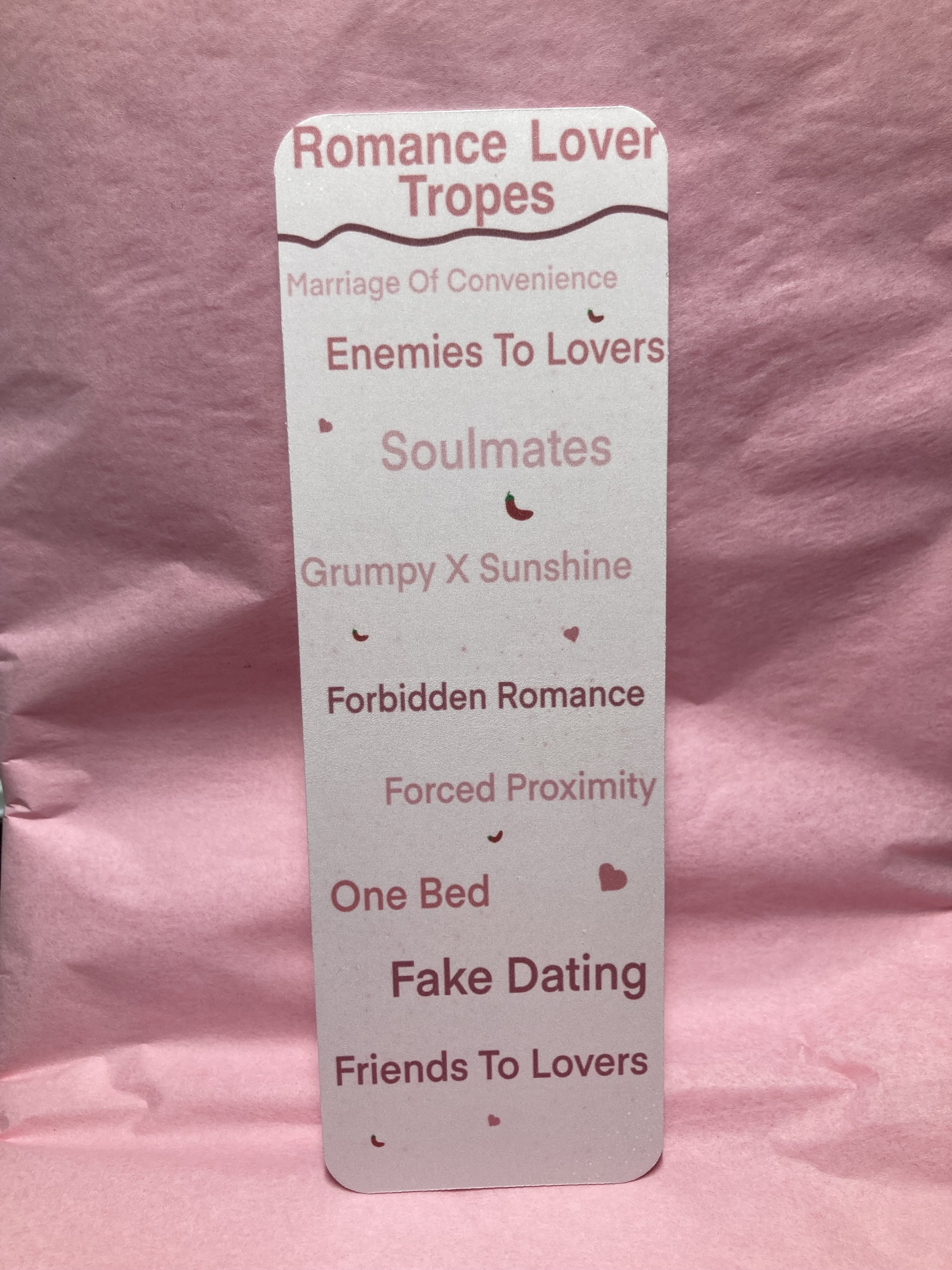 Romance Trope Bookmark Booklovers Tropes - Etsy