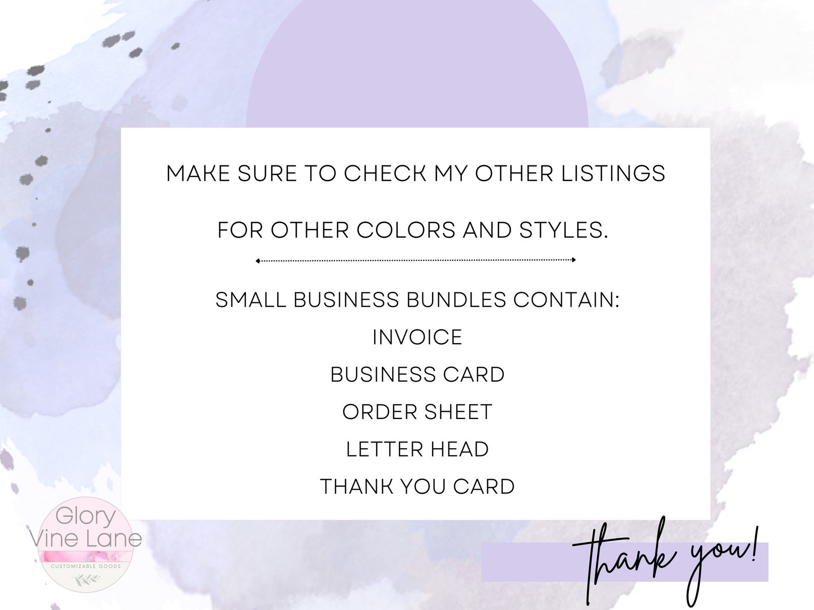 Purple Watercolor Invoice Editable Template, Printable Invoice Form ...