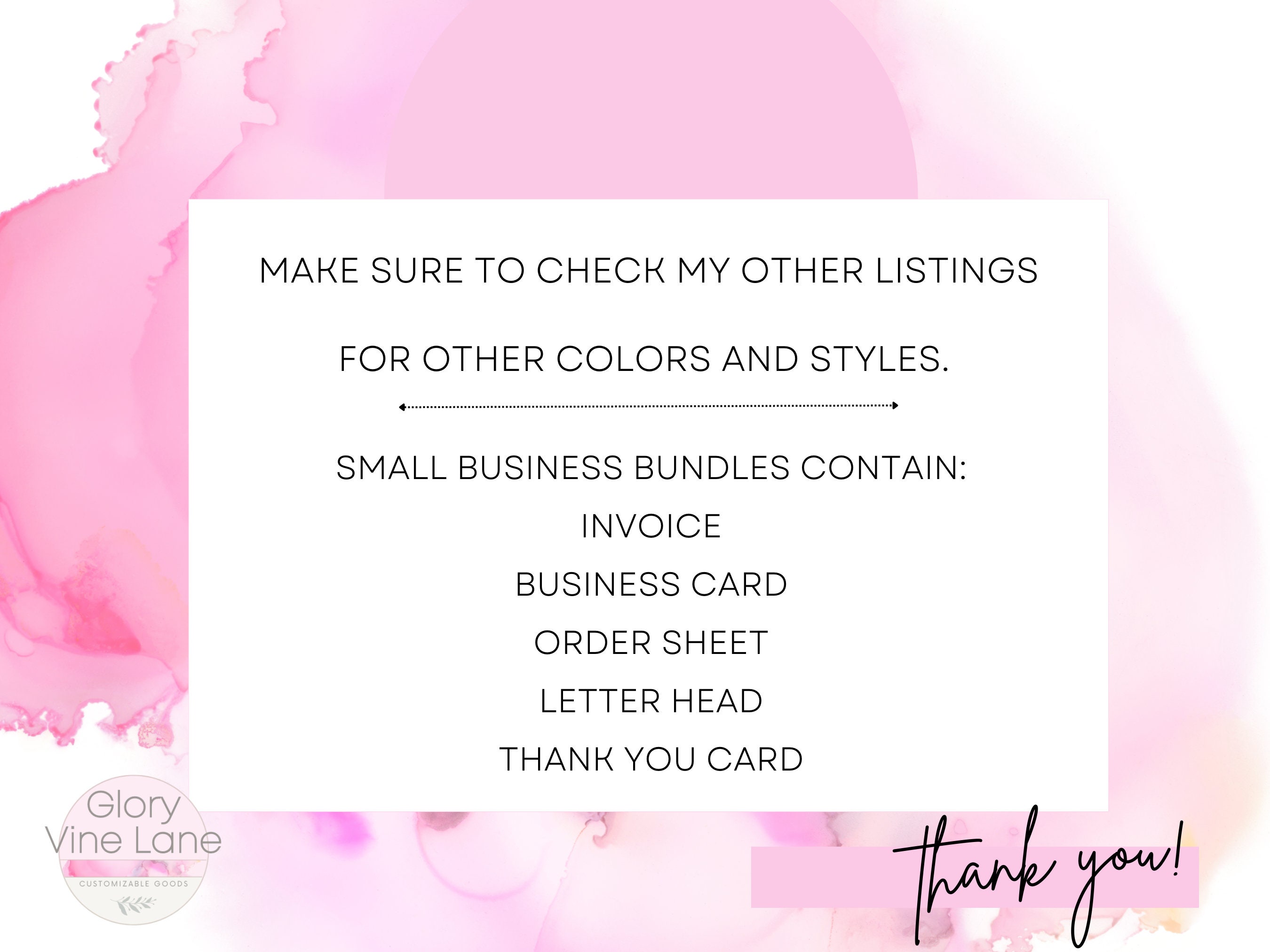 Cotton Candy Pink Watercolor Invoice Editable Template, Invoice Form ...