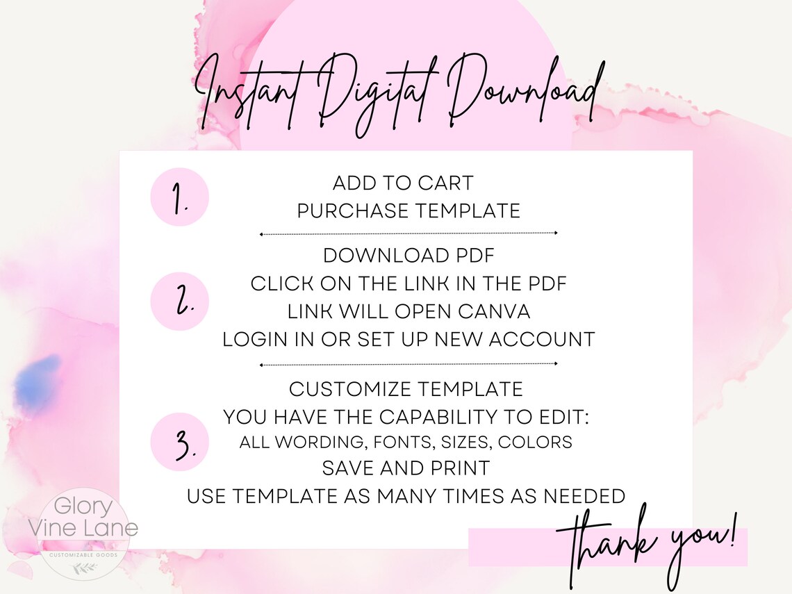 Order Form Editable Template, Printable Order Form, 10 Colors Digital ...