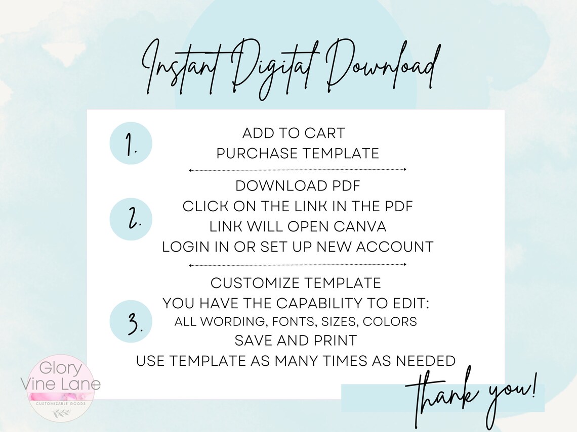 Teal Watercolor Invoice Editable Template, Printable Invoice Form ...