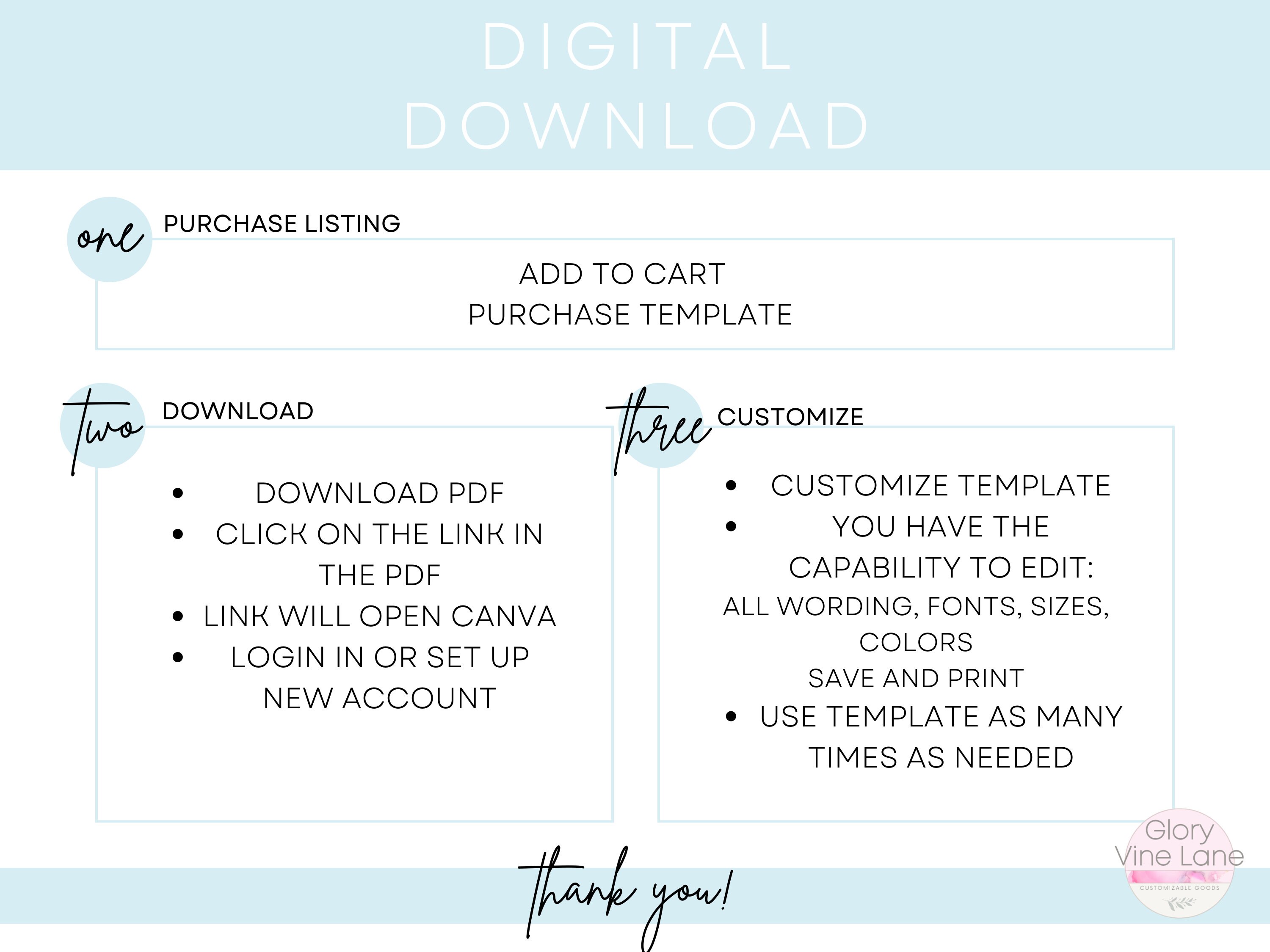 Order Form Editable Template, Printable Order Form, 7 Colors Digital ...