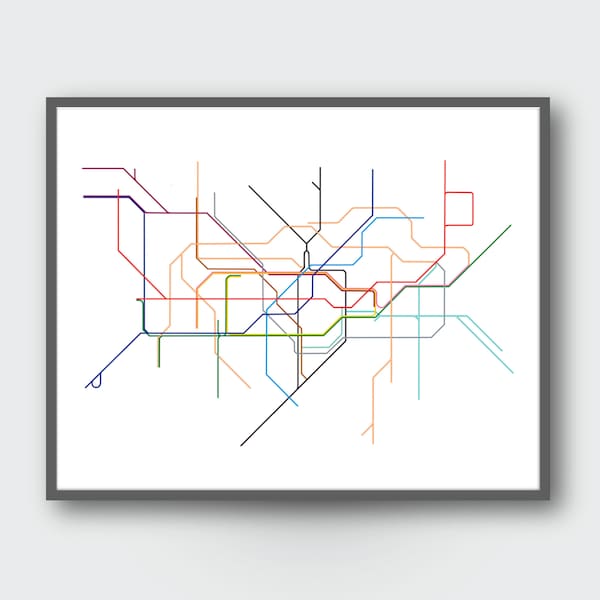 Underground Map - Etsy UK