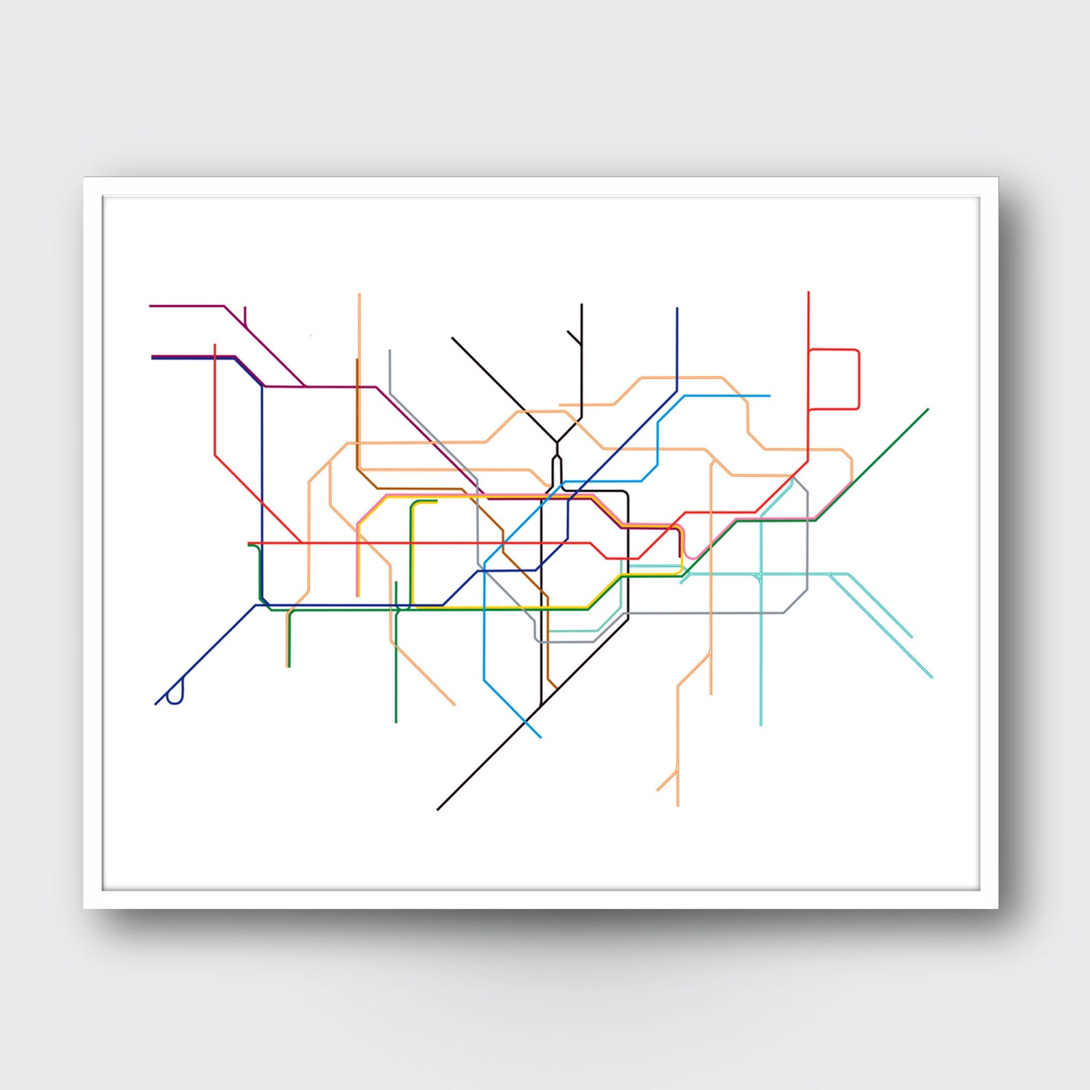 London Underground Map - Minimalistic - Digital Print - Etsy