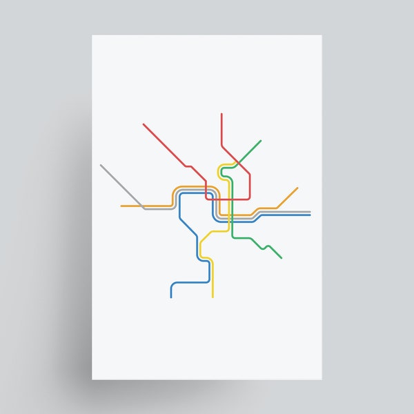 Metro Map - Etsy