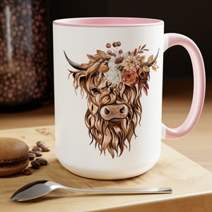 Cow Mug Highland Cow Mug, Personalized Cow Cup Cow Coffee Mug, Cow Gift ...