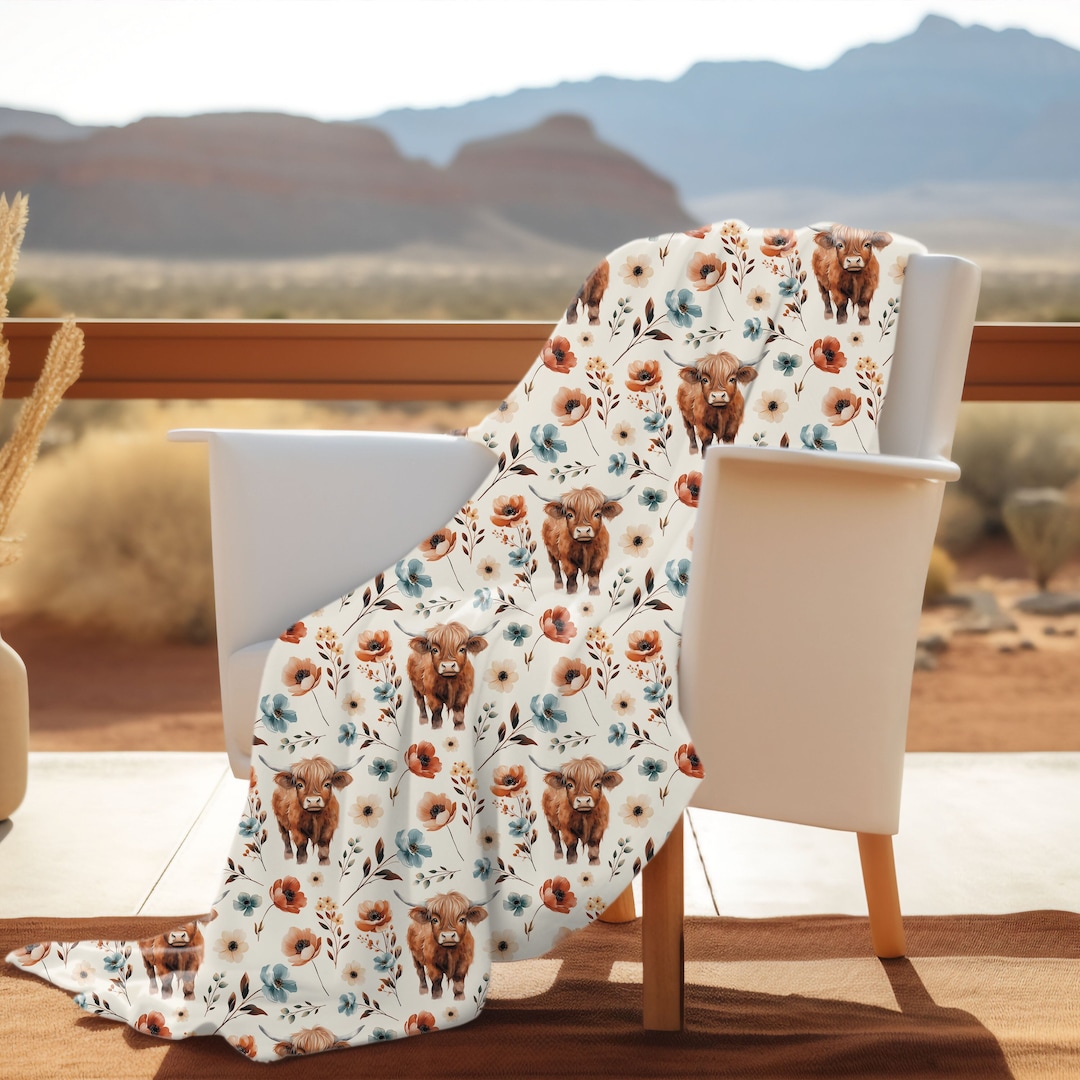 Highland Cow Blanket Highlander Cow Decor Highland Cow Decor, Cute ...