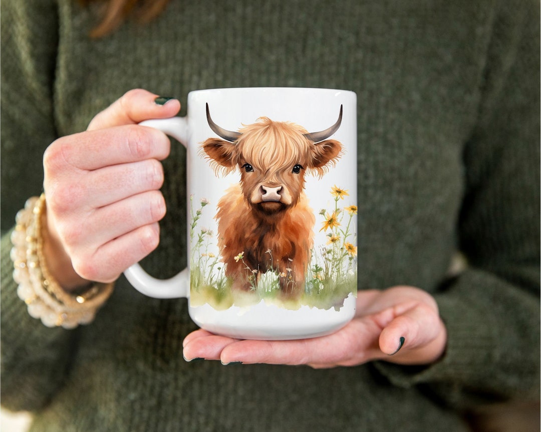 Cow Mug Highland Cow Mug, Cute Highland Cow, Cow Gifts, Cow Coffee Mug ...