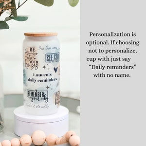 Personalized Ice Coffee Cup Daily Affirmation Cup, Positive Affirmation ...