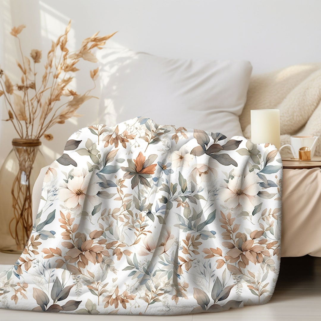 Throw Blanket, Leaf Blanket, Fall Blanket Throws, Cottagecore Decor ...