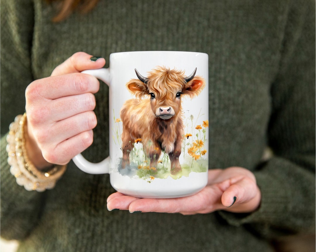 Cow Mug Highland Cow Mug, Personalized Cow Gift for Her, Personalized ...