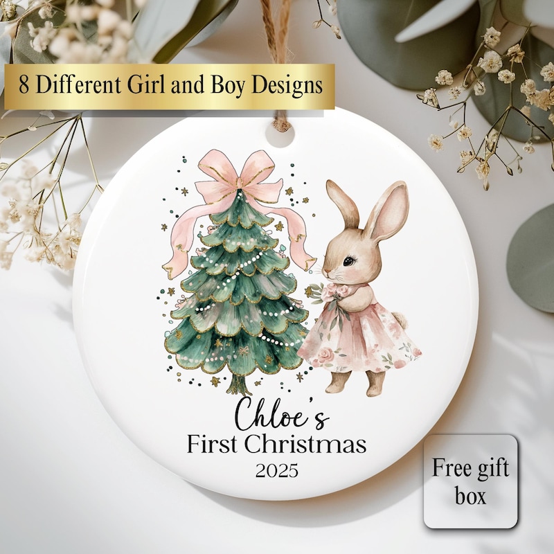 First Baby Ornament Pink - Etsy