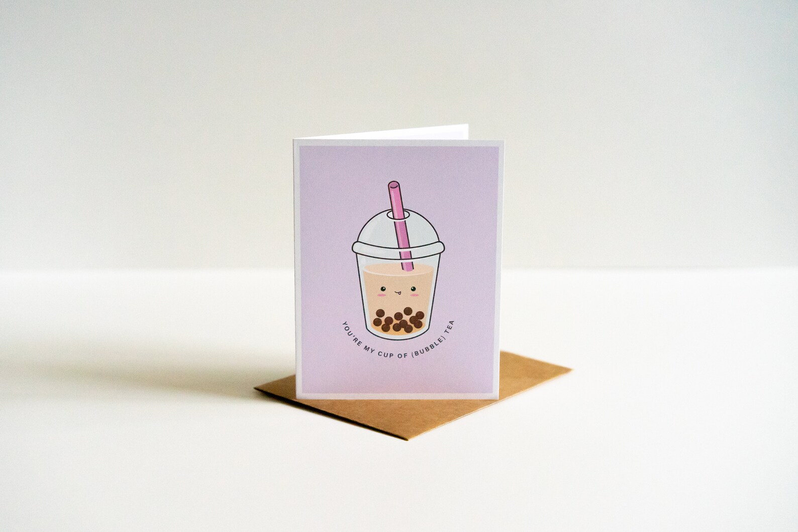 You're My Cup of (bubble) Tea // Cute Love Card - Anniversary Card ...