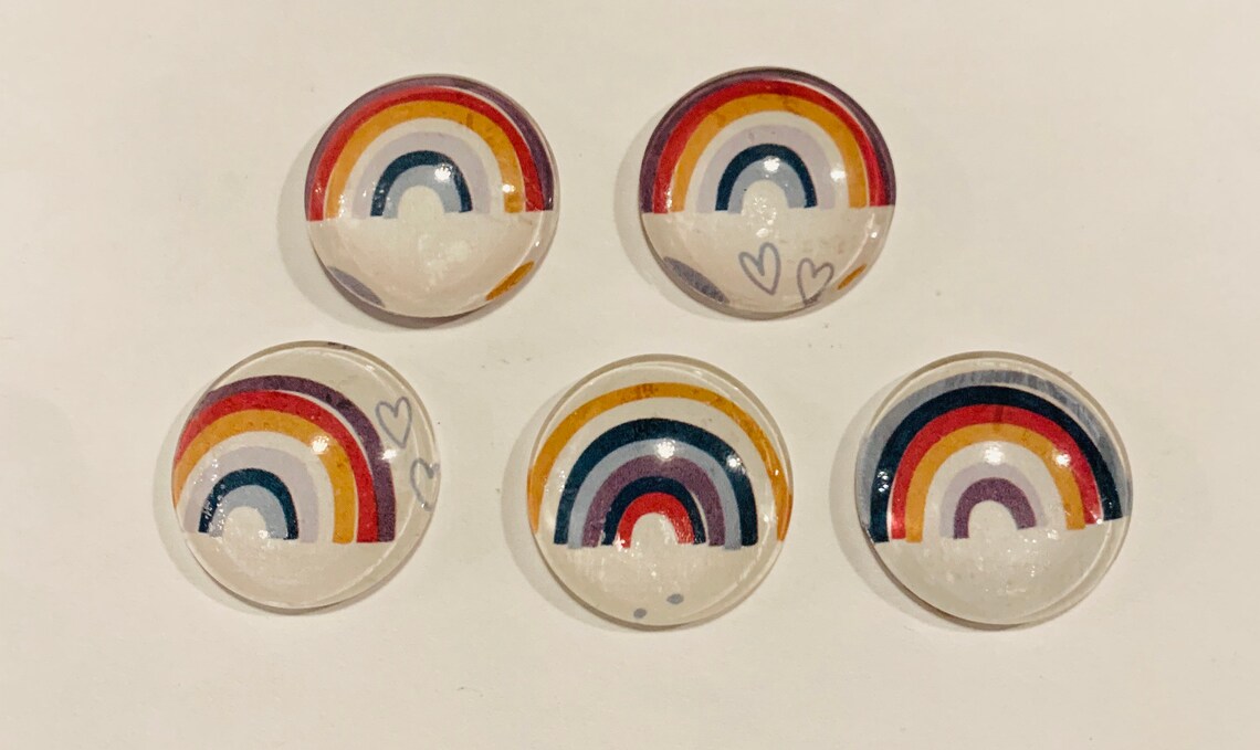 Rainbow Magnets, Glass Magnets, Rainbow Gift, Rainbow Decor, Rainbow ...