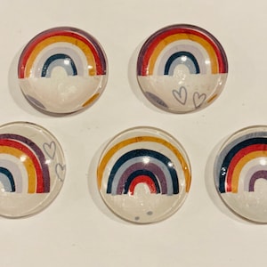 Rainbow Magnets, Glass Magnets, Rainbow Gift, Rainbow Decor, Rainbow ...