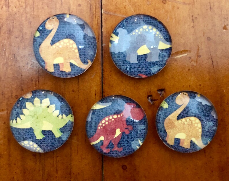 Dinosaur Magnets Handmade Dinosaur Gift Glass Magnets - Etsy