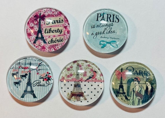 Paris Magnets Glass Magnet Sets Paris Magnets Paris Magnet - Etsy