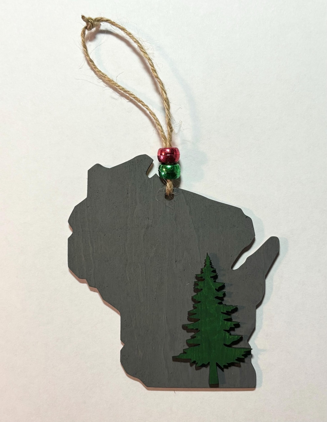 Wisconsin Handmade, Hand Painted Christmas Ornament, Wisconsin Ornament ...