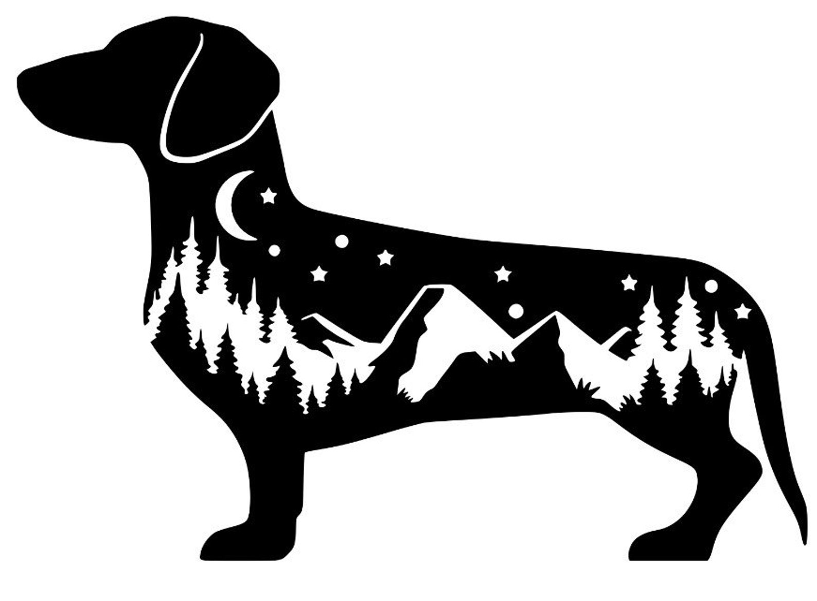 Dachshund Decal, Dachshund Sticker, Dachshund Car Decal, Dachshund Car ...