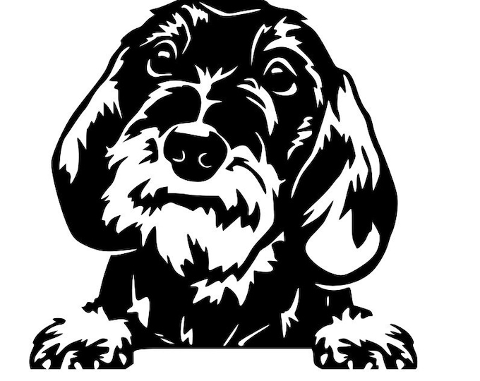 Dachshund Decal, Wire Hair Dachshund Sticker, Dachshund Car Decal ...